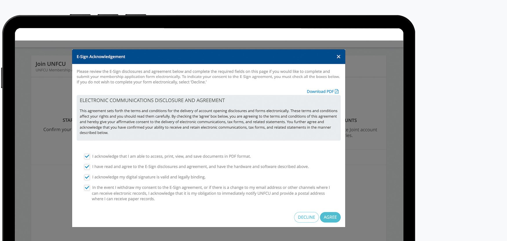 Apply for UNFCU membership | UNFCU