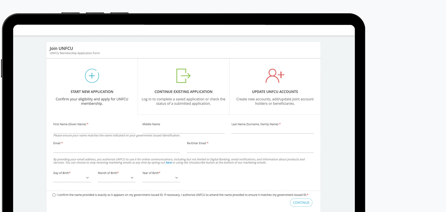 Apply for UNFCU membership | UNFCU